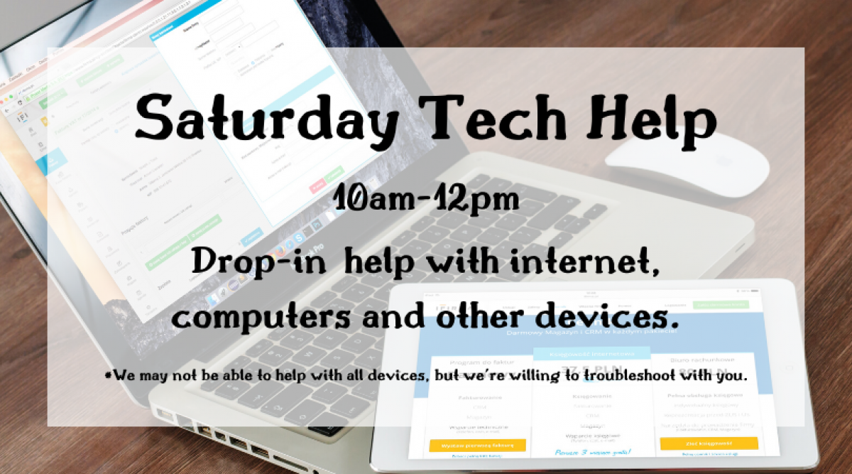Saturday Drop-in Tech Help | Cottage Grove Oregon