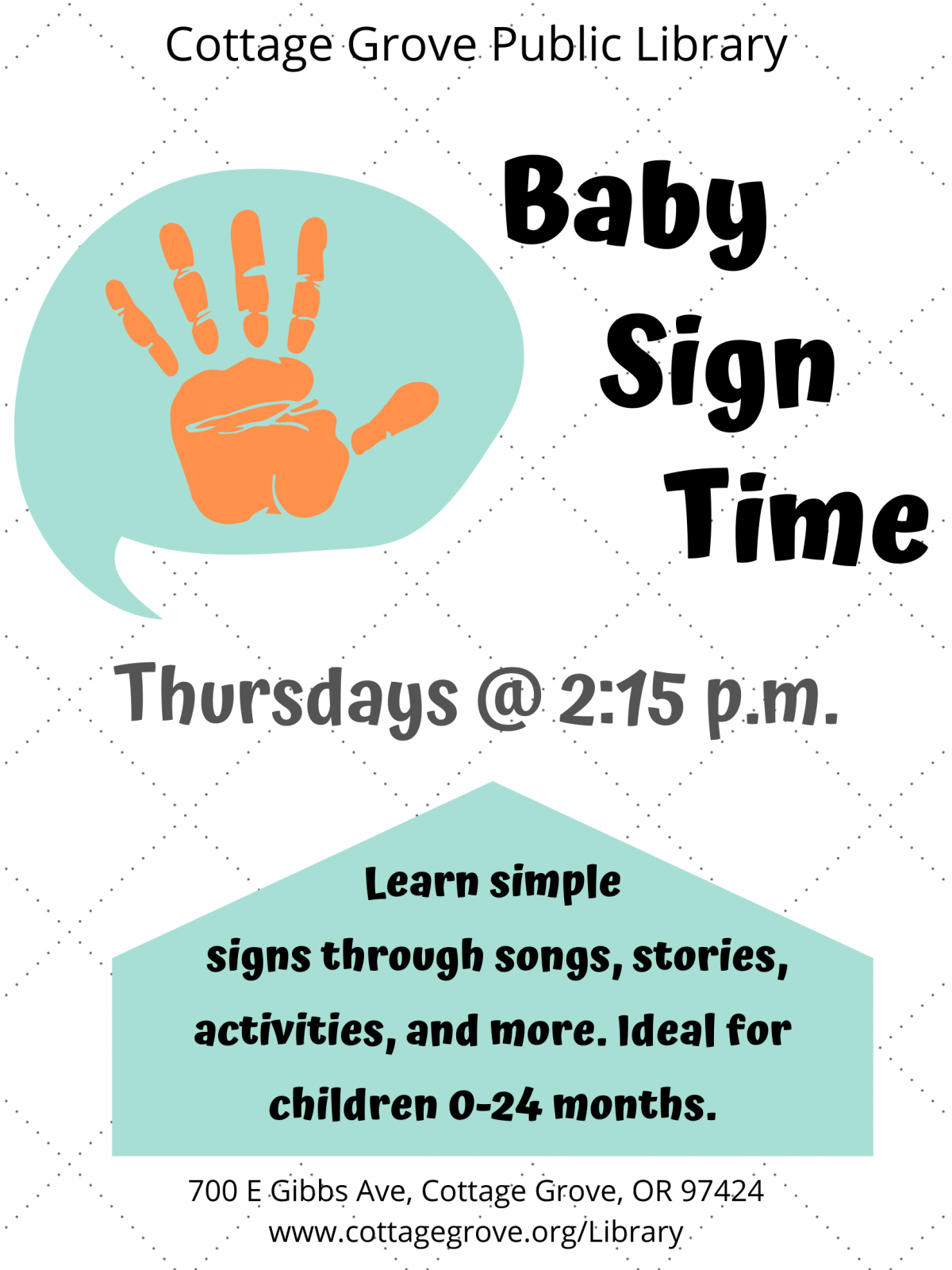 Baby Sign Time | Cottage Grove Oregon